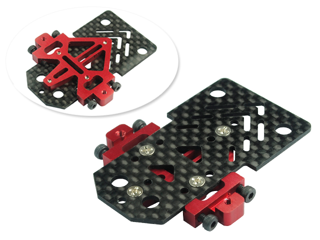 BLADE 300 CFX : Aluminum/Carbon Fiber Bottom Frame (RED) - BLADE 300 CFX