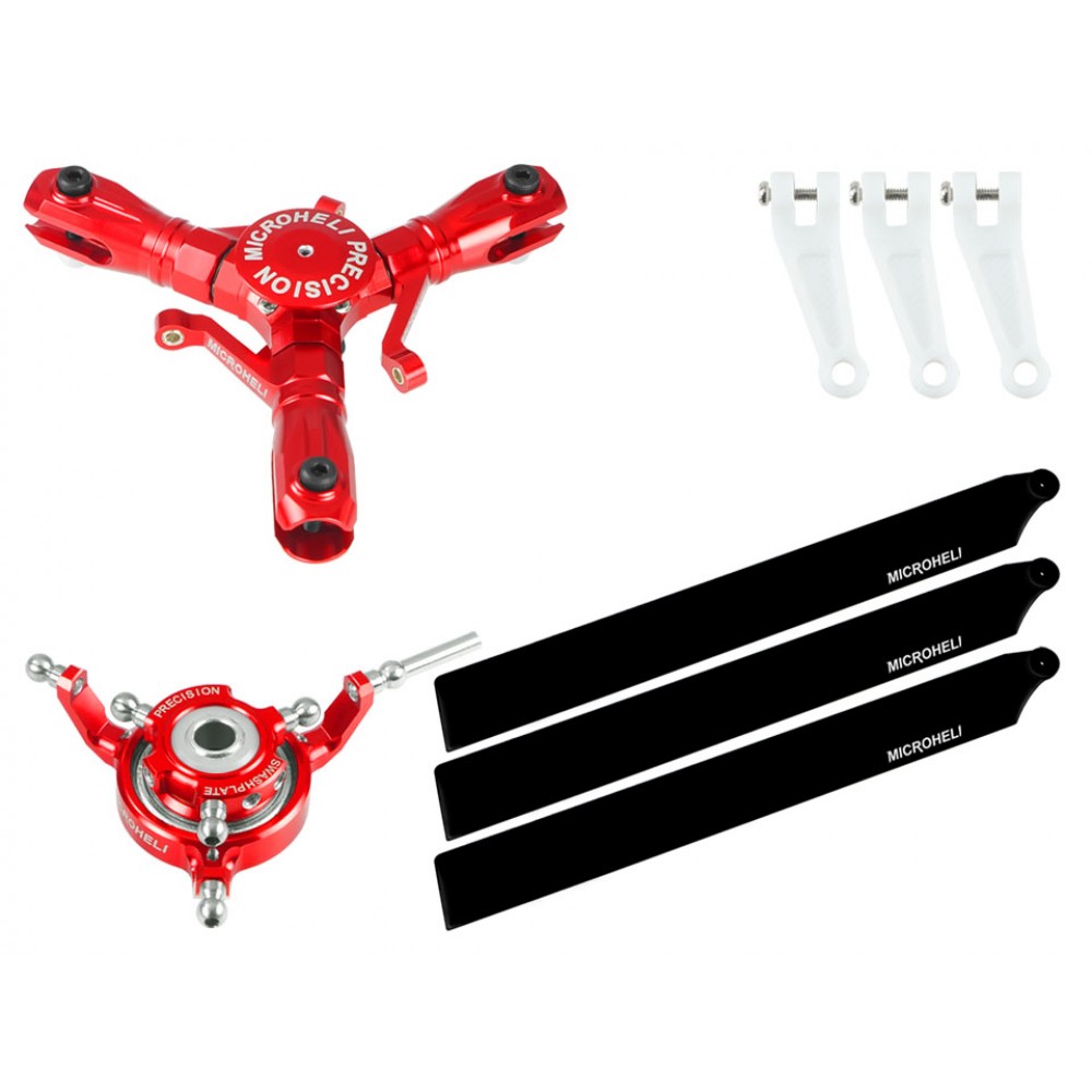 CNC Triple Carbon Plastic Blades Conversion Set (RED) - BLADE INFUSION 180
